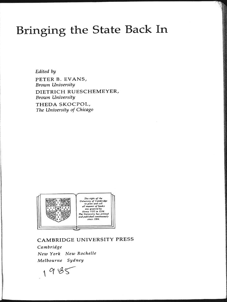 War Making and State Making As Organized Crime | PDF