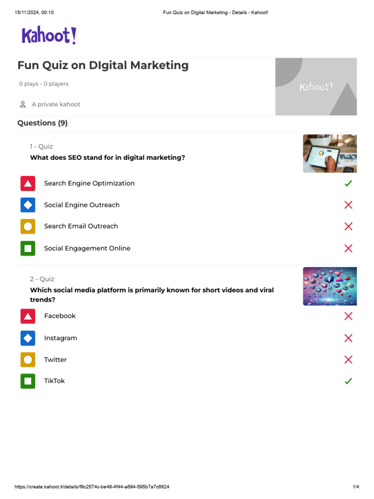 Digital Marketing Fun Quiz | PDF | Digital Marketing | E Commerce