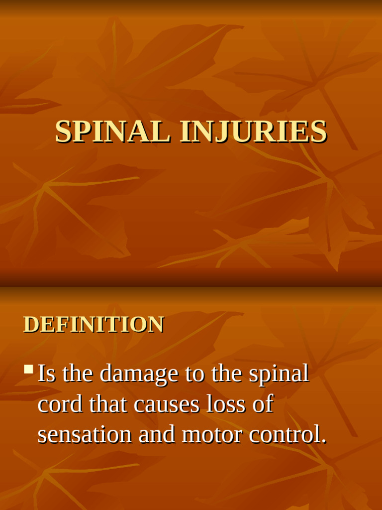 SPINAL INJURIES Notes | PDF | Spinal Cord Injury | Vertebra