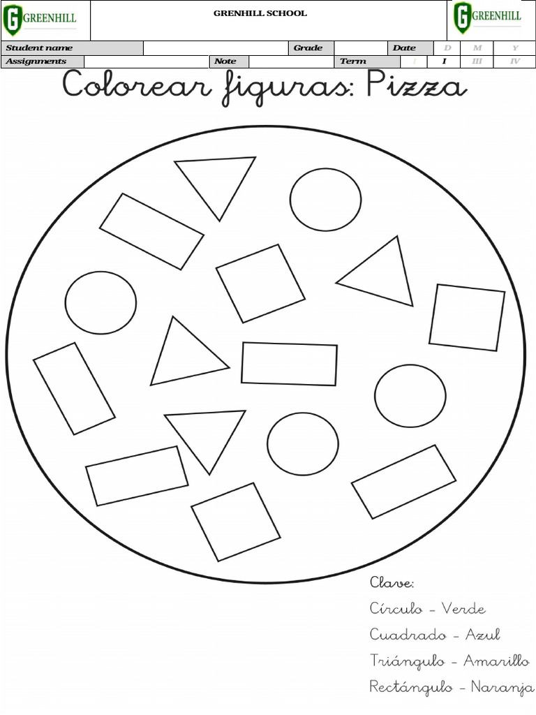 Pizza Figuras Geometricas | PDF