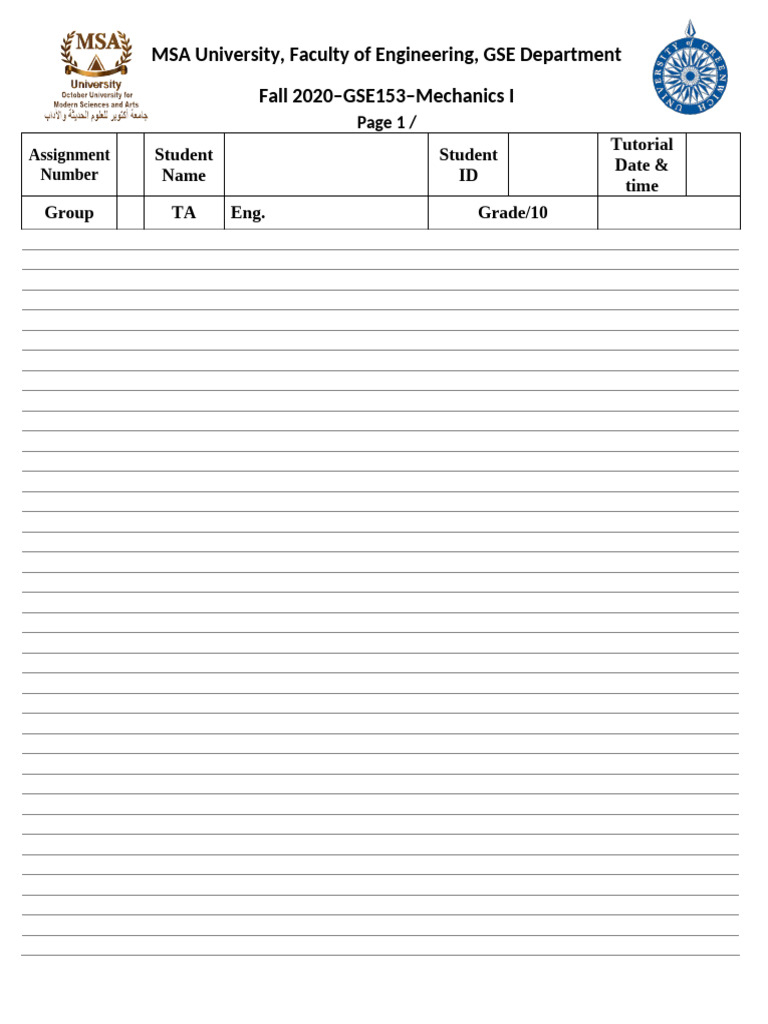 For Students-As. Template GSE153 Fall-2020 | PDF
