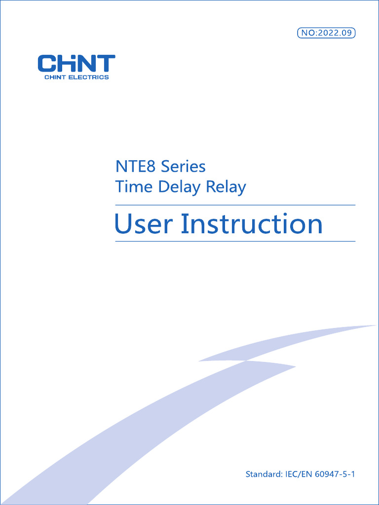 7 2209 NTE8 Time Delay Relay Manual | PDF