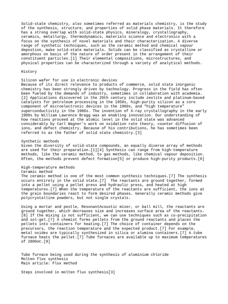solid state chemistry | PDF | Solid State Chemistry | Physical Sciences