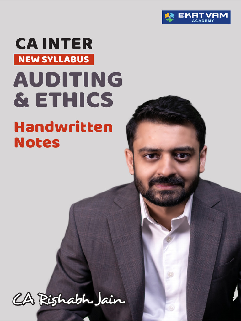 CA Inter Audit Handwritten Notes Class Notes May25 & Sept25 | PDF
