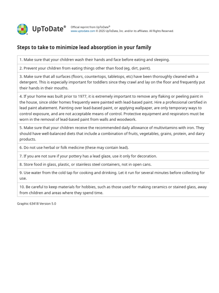 Minimize Lead Exposure in Children | PDF