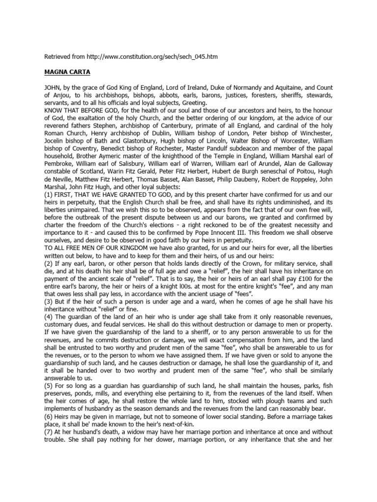 History I UNIT IX COMPULSORY Magna Carta | PDF | Debt