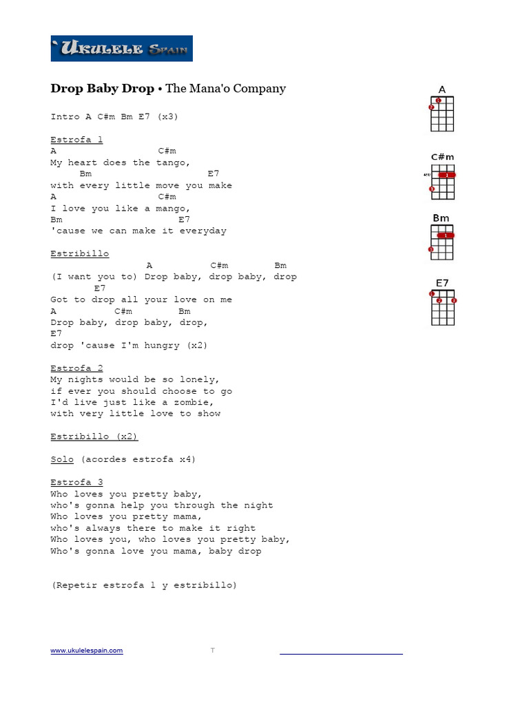 Drop Baby Drop Lyrics and Chords | PDF