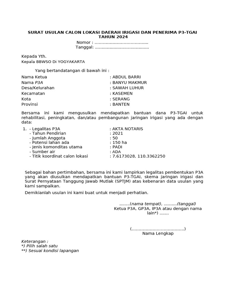 Usulan Penerima P3-TGAI 2024 | PDF