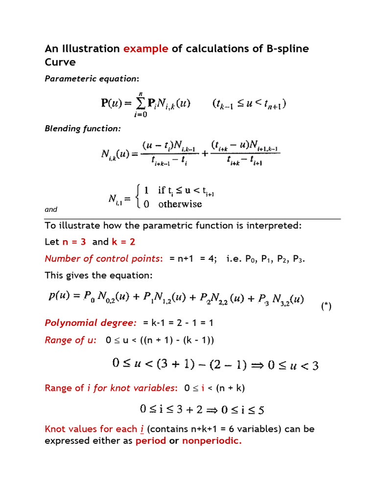 B-Spline Example | PDF