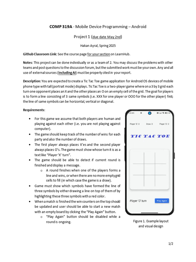 Tic Tac Toe Android Project Guide | PDF | Android (Operating System) | Computing