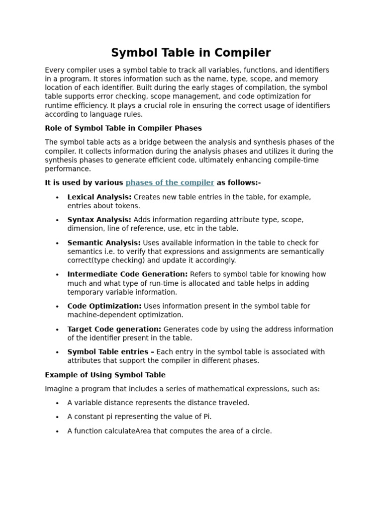 COMPILER DESIGN _MODULE 4 | PDF | Compiler | Scope (Computer Science)