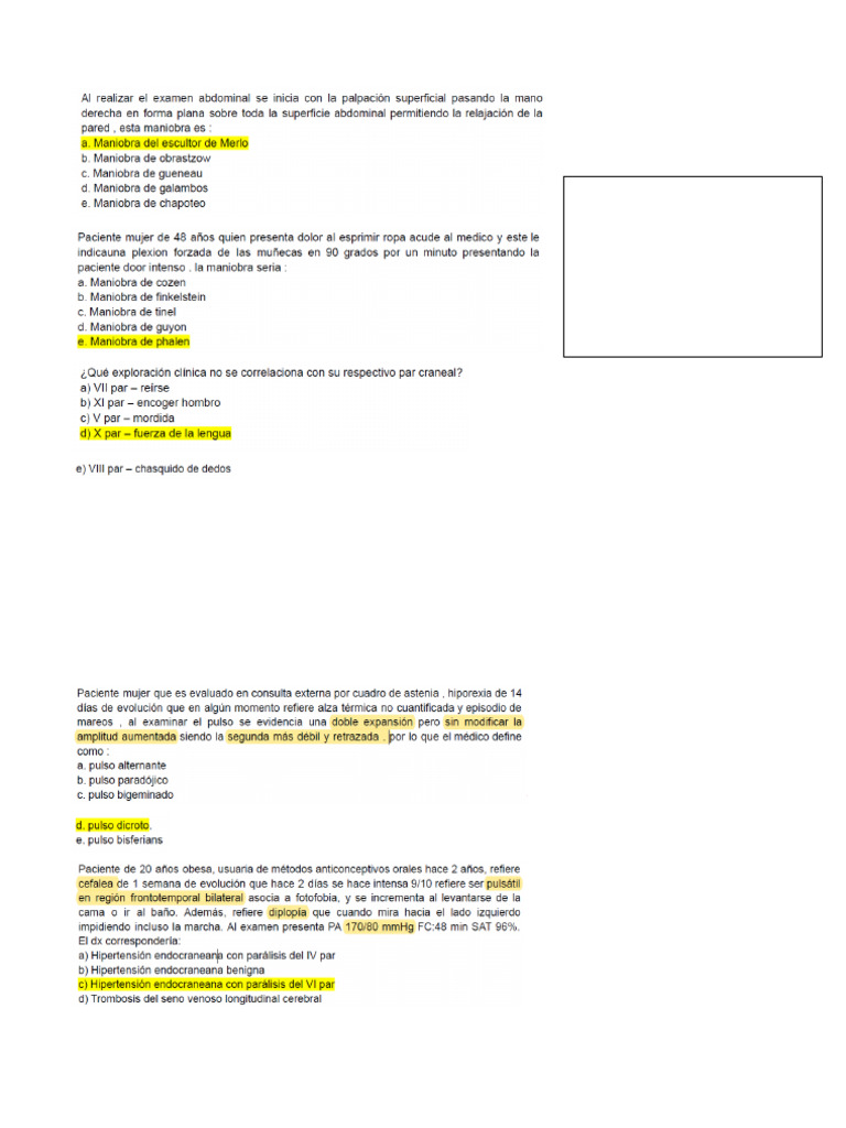 Clinica - Preguntas 1 | PDF