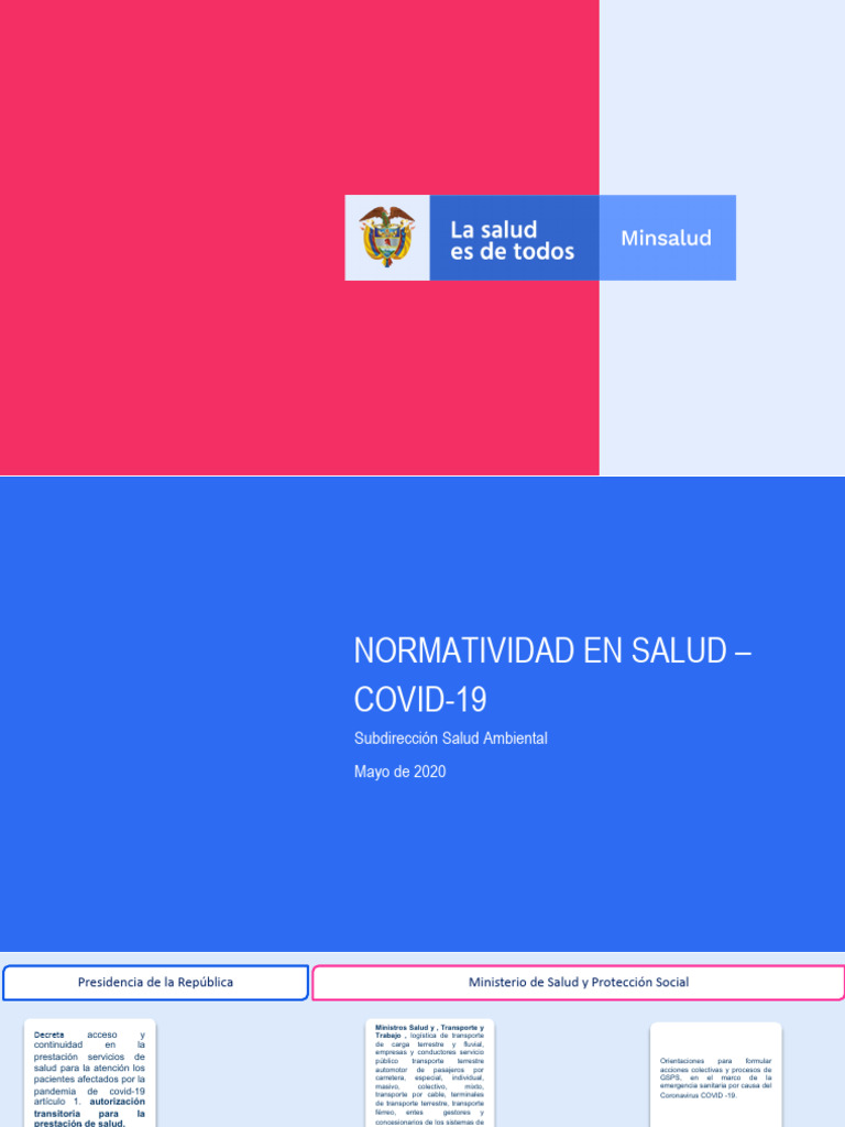 Presentacion Dsal Covid-19 | PDF | Colombia | Politica social