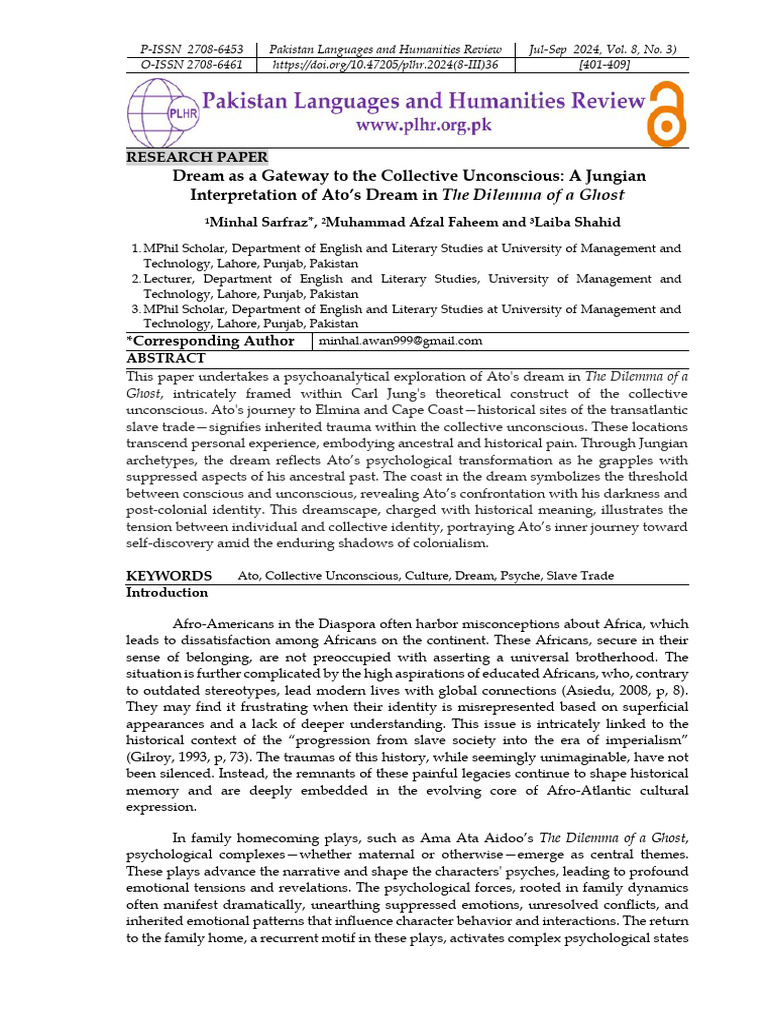 Dream As A Gateway To The Collective Unconscious: A Jungian ...
