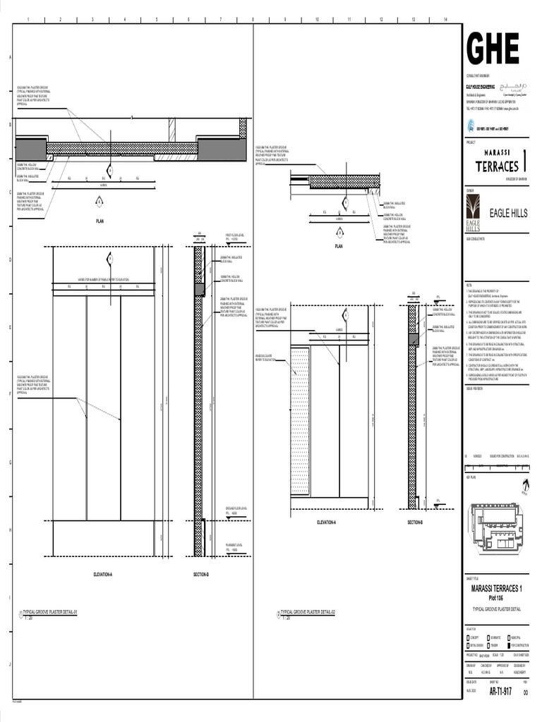 Ar-T1-917-Typical Groove Plaster Detail | PDF | Architectural Elements ...