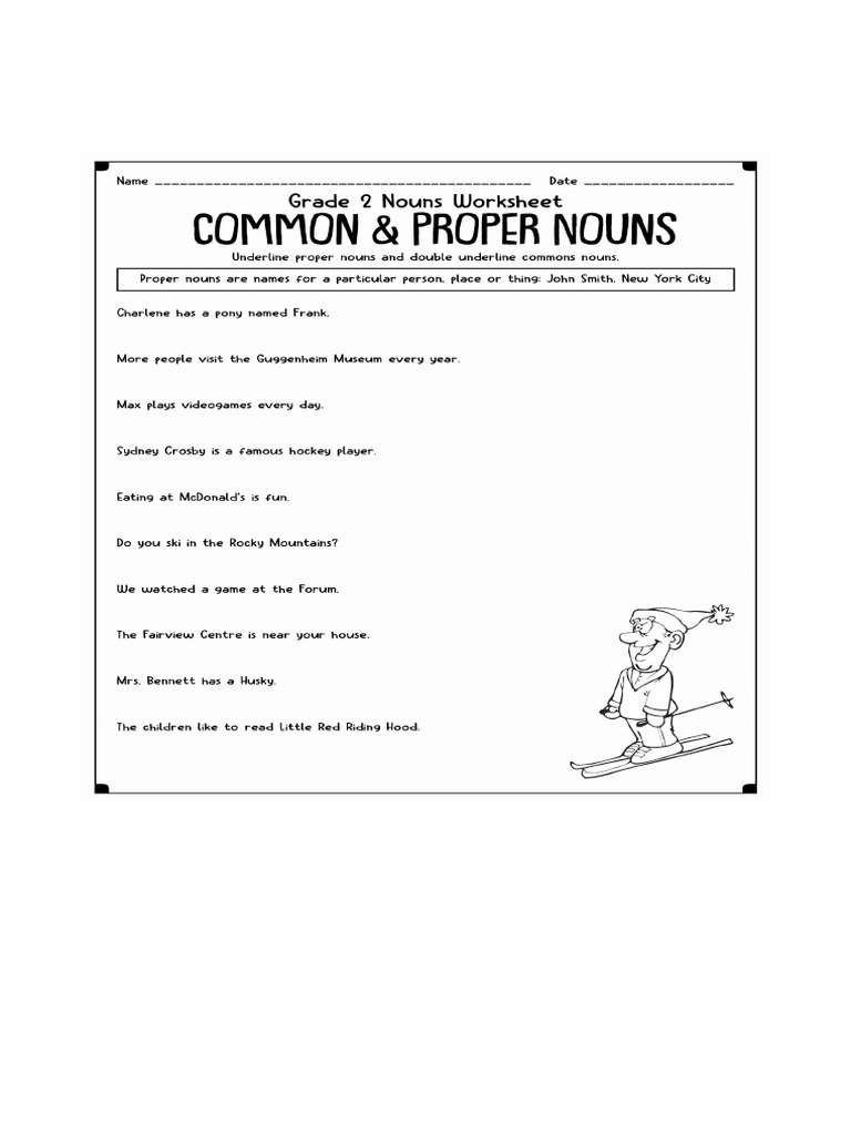 Common and Proper Nouns Worksheets - 536186.jpg | PDF