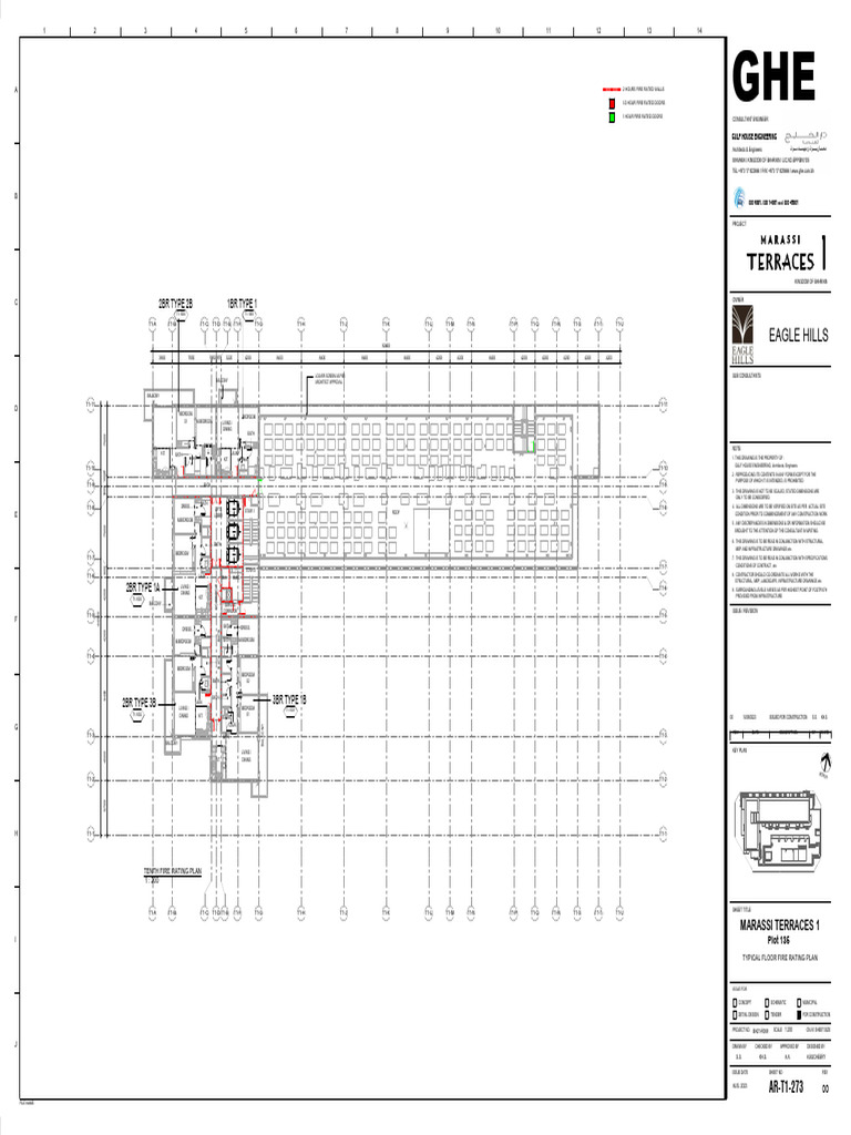 Ar-T1-273-Typical Floor Fire Rating Plan | PDF