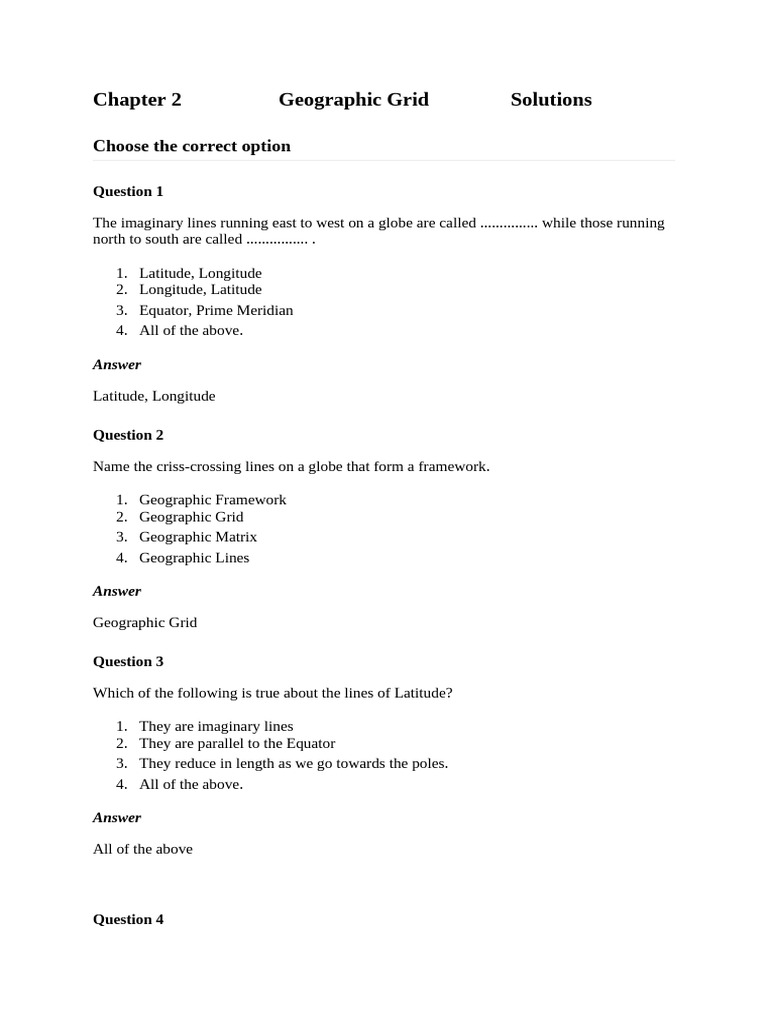 Understanding Geographic Grids and Coordinates | PDF | Latitude | Equator