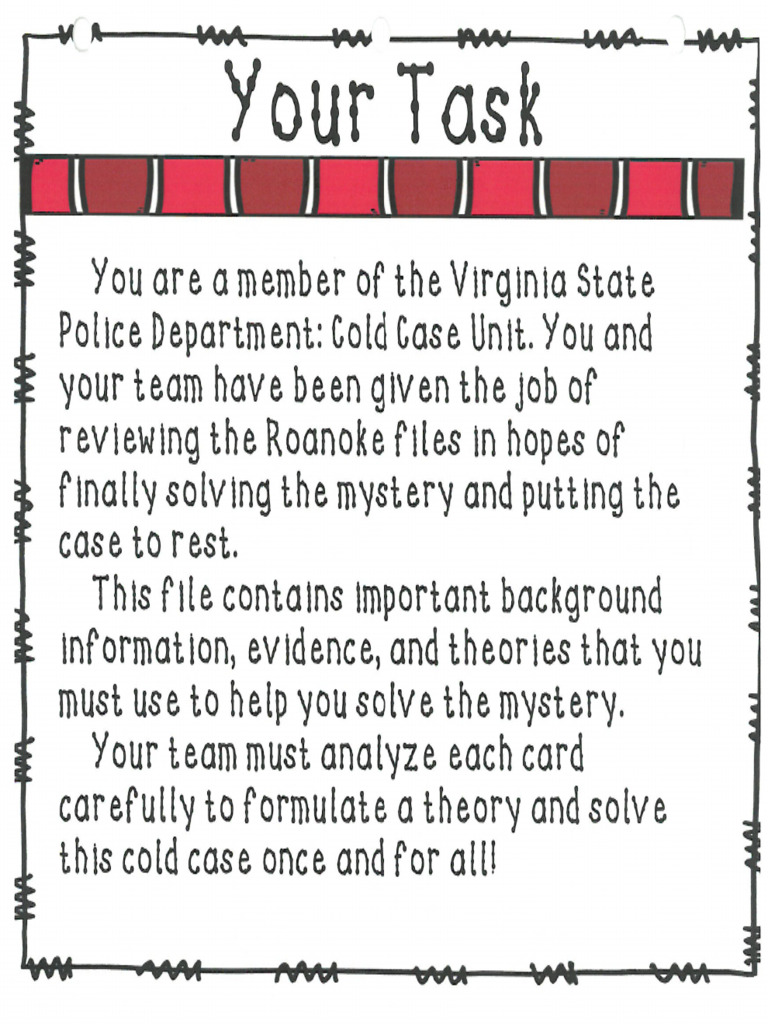 Roanoke Cards | PDF