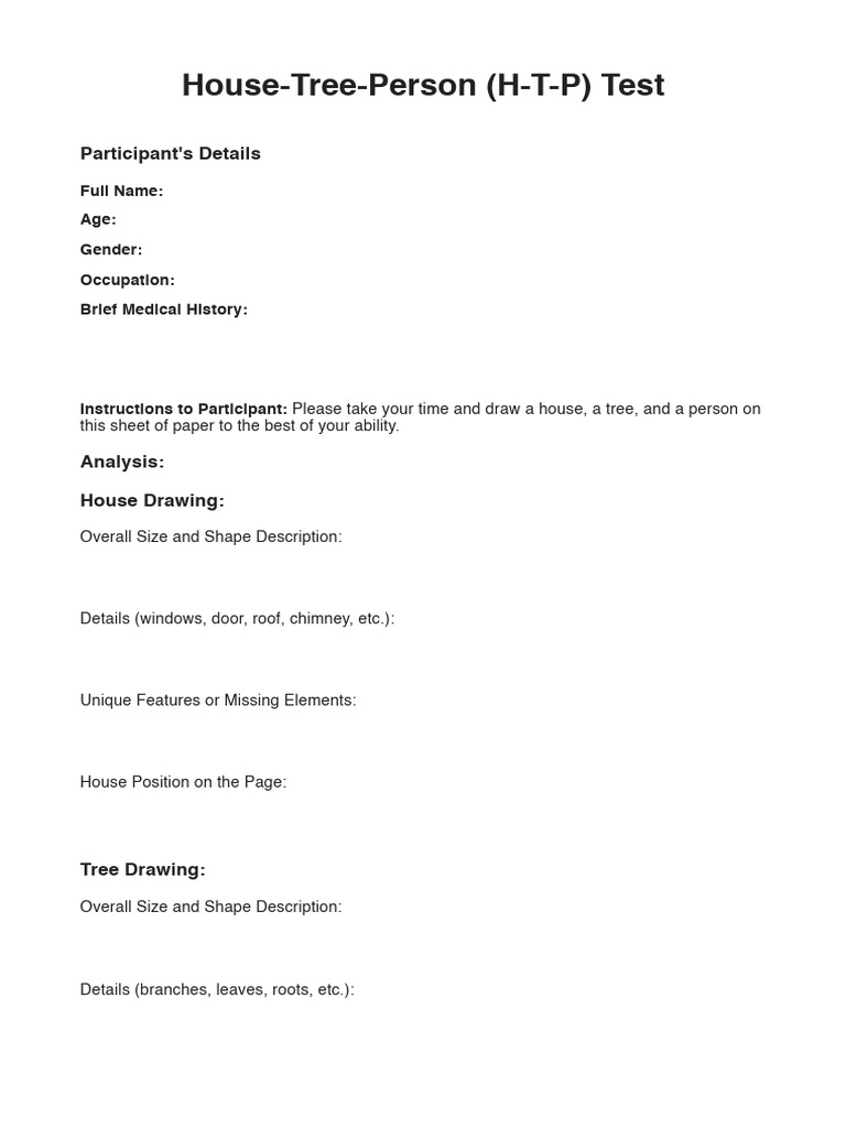 House-Tree-Person Test Instructions | PDF