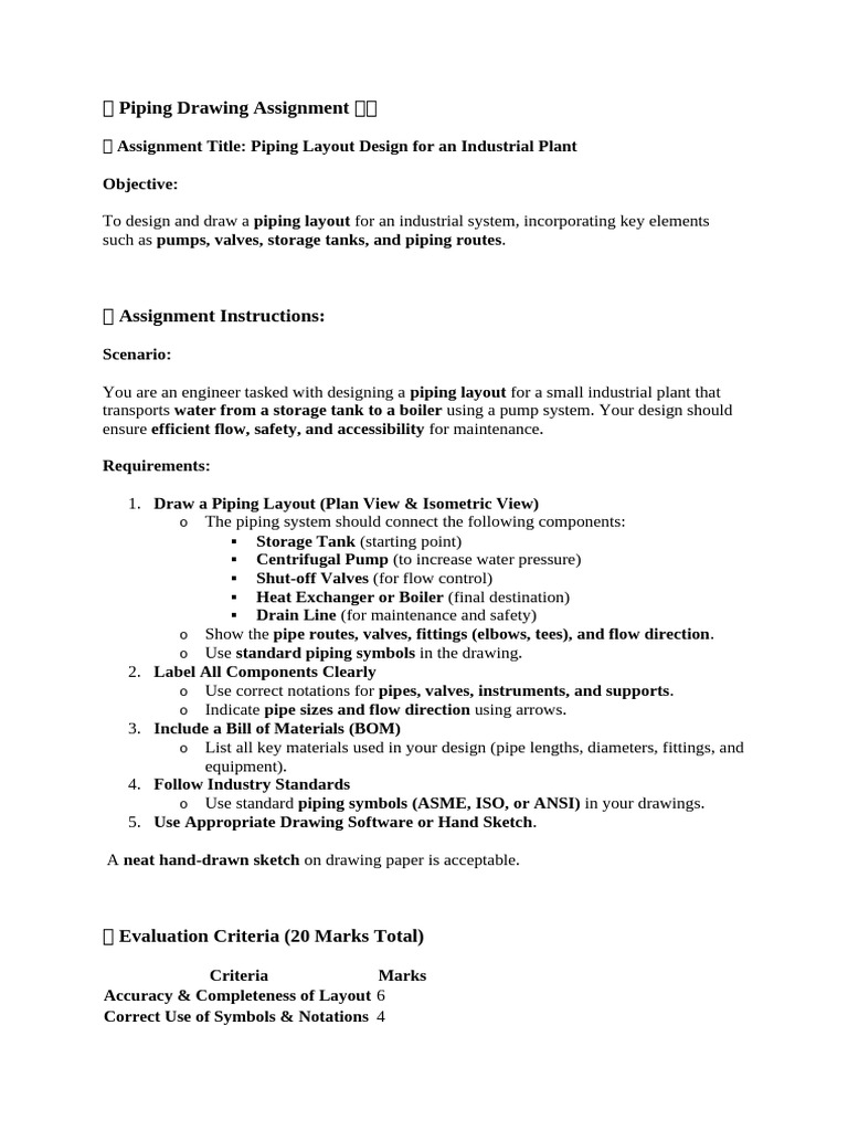 Industrial Piping Layout Design Guide | PDF