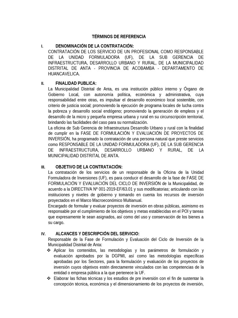 0.01 TDR Uf - Anta | PDF | Inversiones | Gobierno local