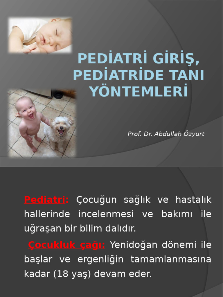 Pediatri Giriş, Tanı Yöntemler | PDF
