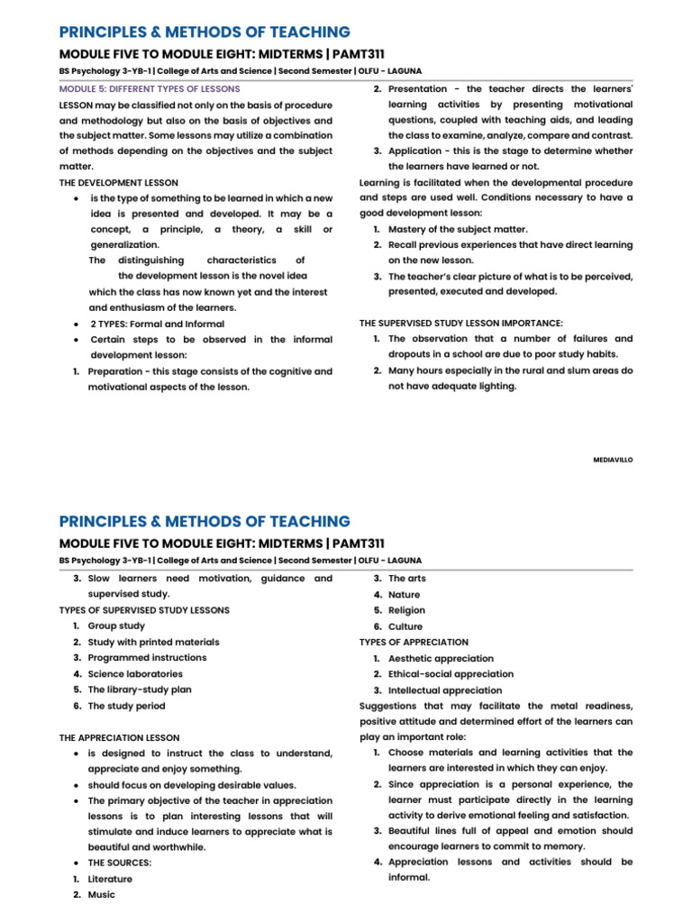 Pamt Reviewer (Mediavillo) | PDF | Learning | Deductive Reasoning