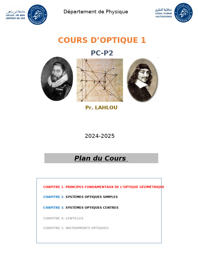 1ère loi de Snell-Descartes en réfraction | PDF | Réfraction | Optique