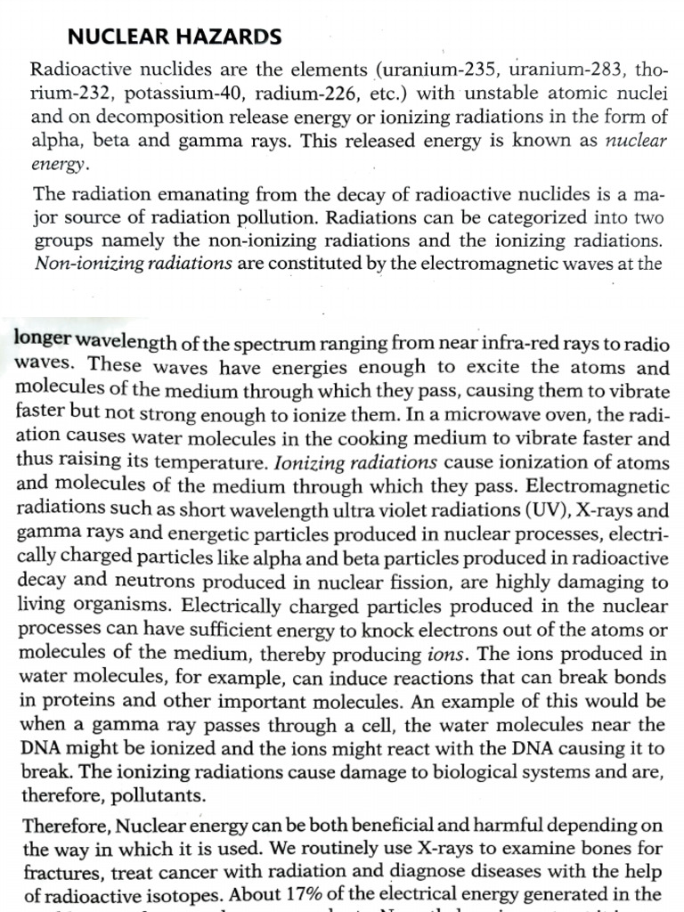 Environmental Pollution (Part 2) ES | PDF | Ionizing Radiation | Radioactive Decay