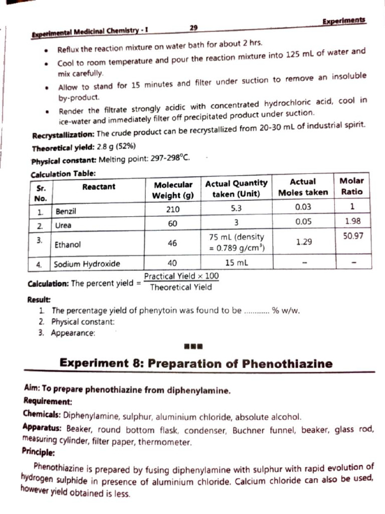 Medicinal Chem - Practical SS-2 | PDF | Sodium Hydroxide | Sodium
