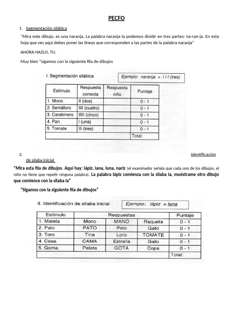 PECFO Estudio | PDF | Sílaba
