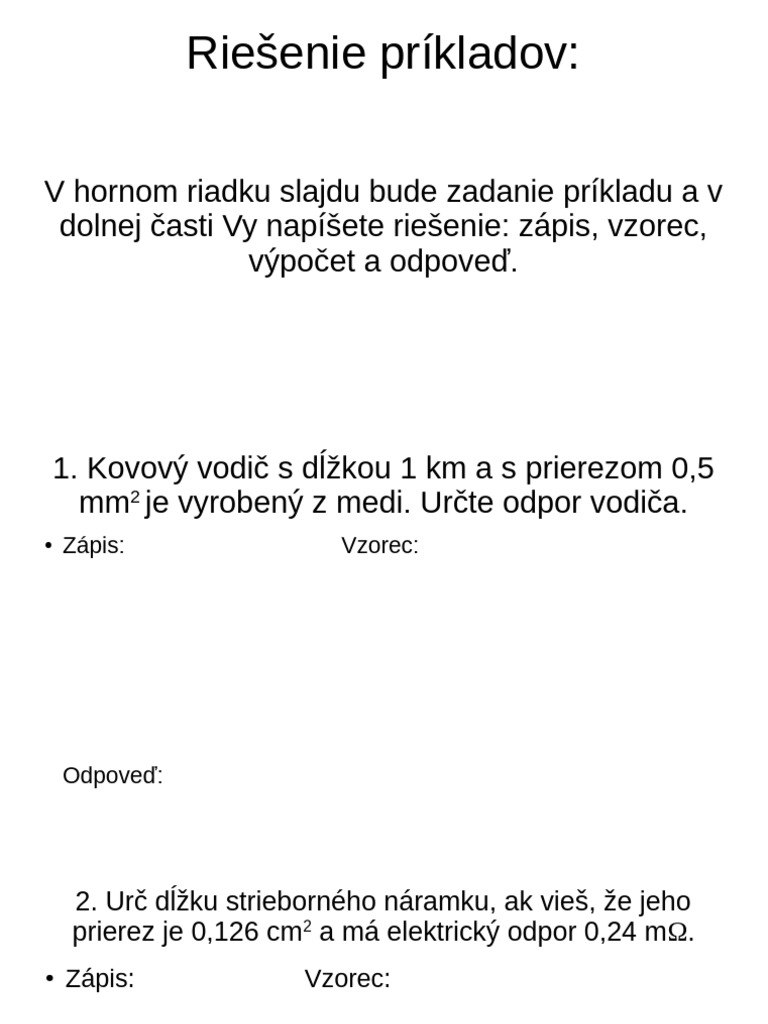 Príklady Z Elektriny 20012021 | PDF