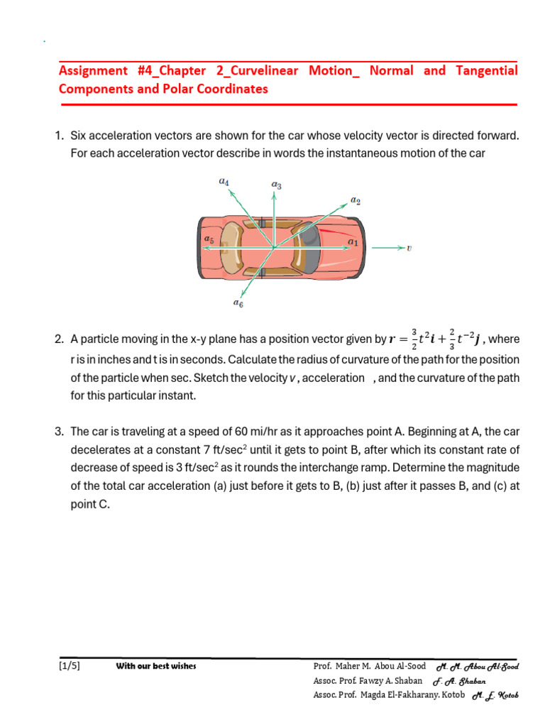 Curvilinear Motion Analysis and Calculations | PDF | Acceleration ...