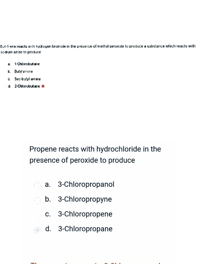 Organic Chem Mcqs Online Test - 1 | PDF