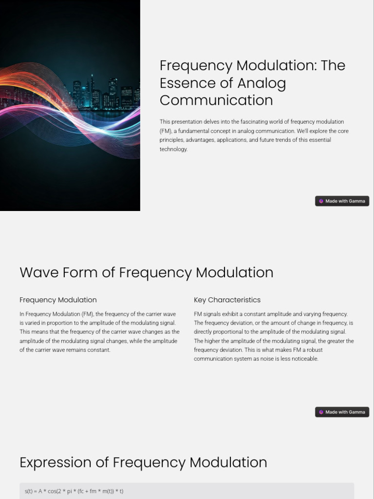 Frequency Modulation The Essence Of Analog Communication Pdf