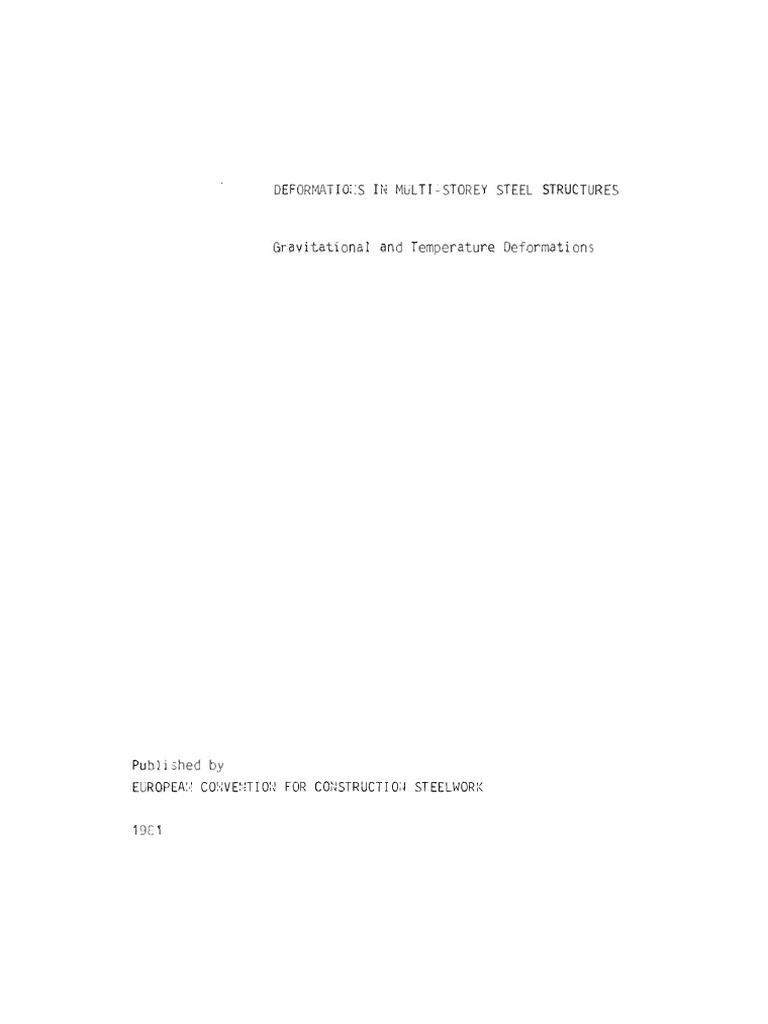 Deformations Il Multi-Storey Steel Strcutures | PDF