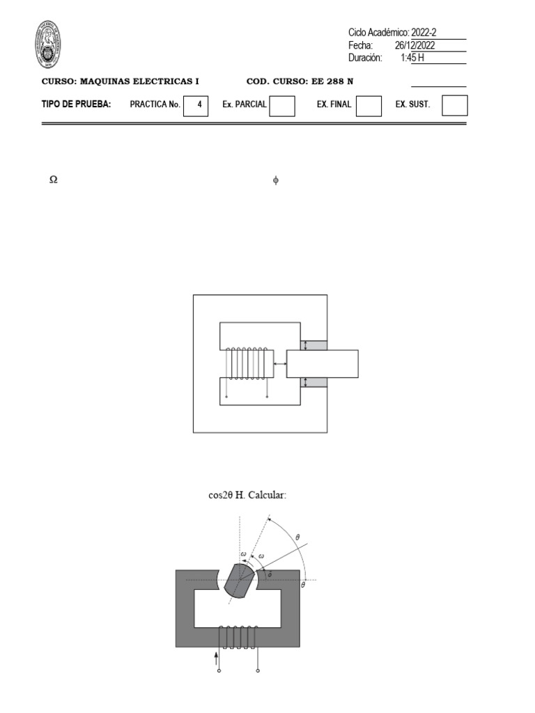 PC4 Ee288n 2022-2 | PDF | Electromagnetismo | Ingenieria Eléctrica