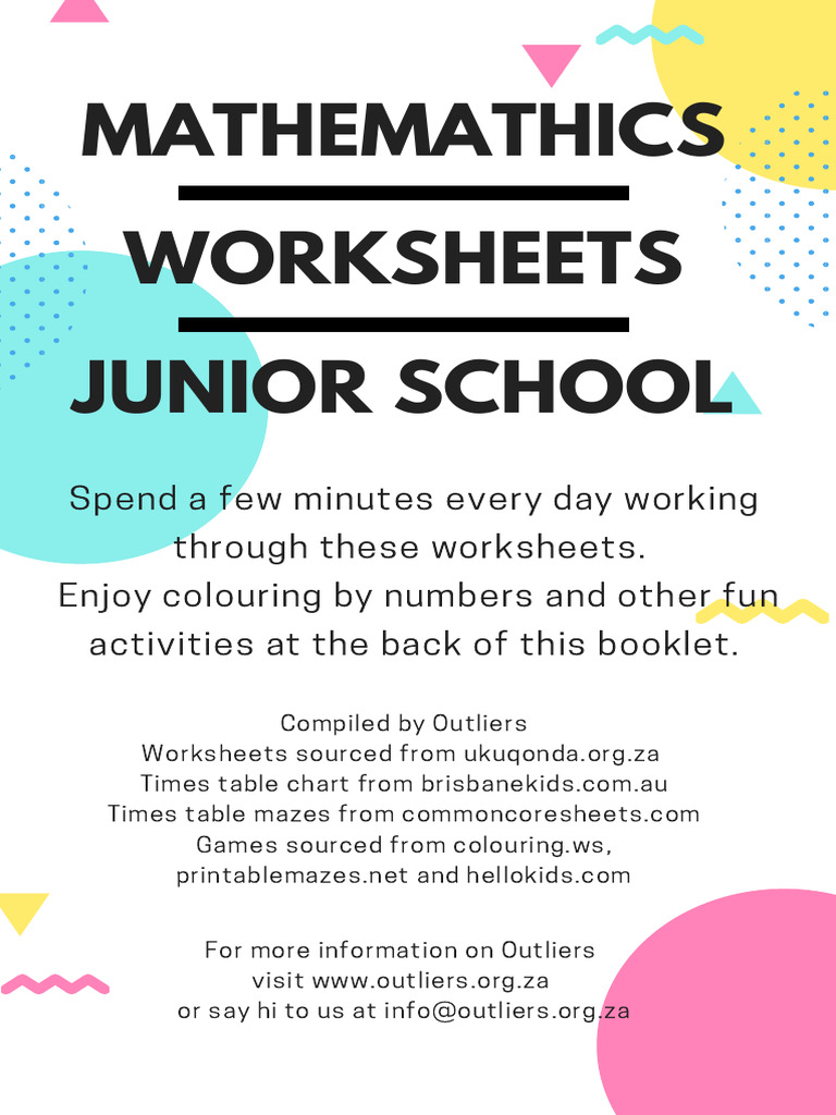 Outliers Maths JNR Pack v080420 | PDF | Mathematics
