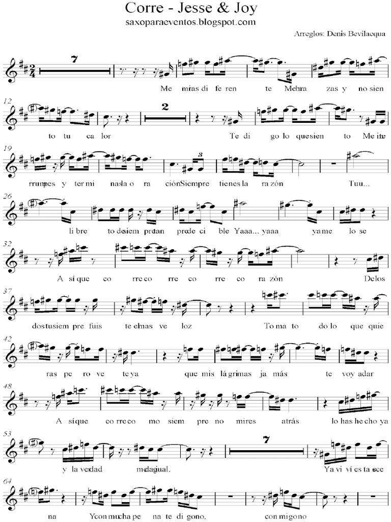 Corre JesseJoy SaxTenor | PDF