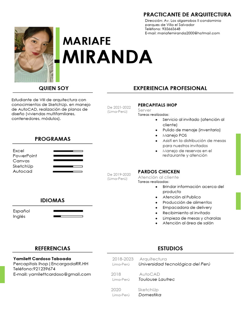 Curriculum Maria Fe Miranda Sanchez 1 | PDF