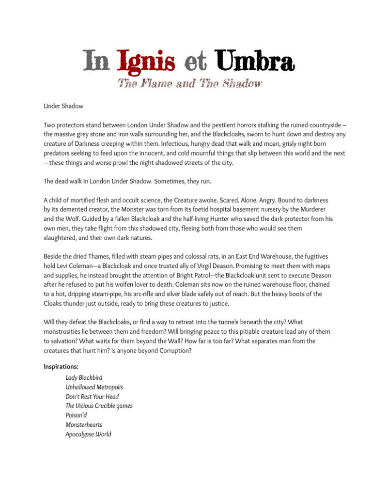 London Under Shadow: A Dark Adventure | PDF