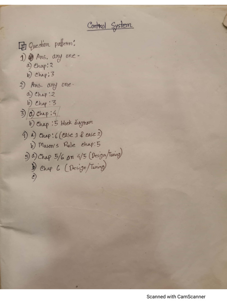 Control Notes | PDF