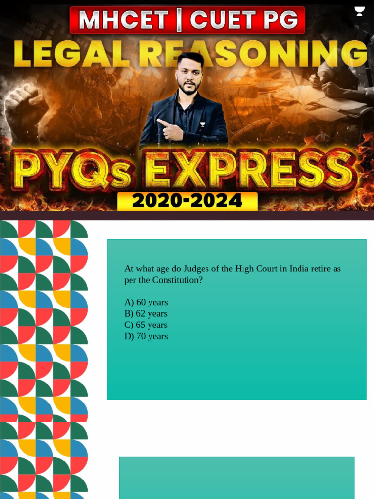 Legal Reasoning PYQ Express - Part 3 | PDF | Government Of India | Judge