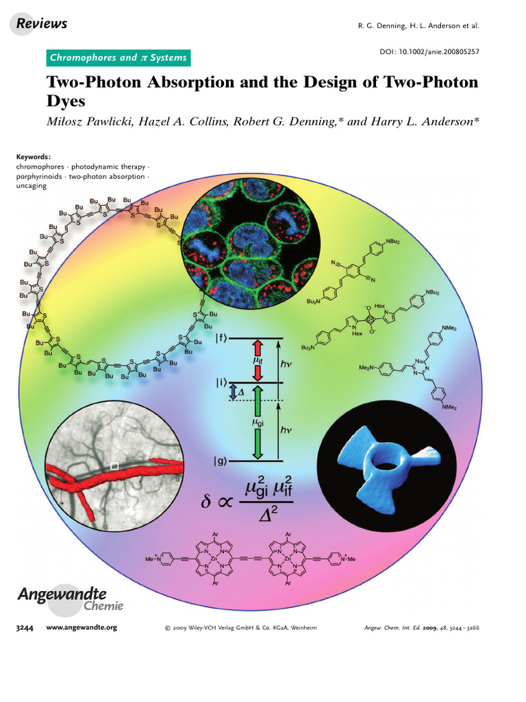 Two-Photon Absorption in Dyes | PDF | Molecular Orbital | Laser