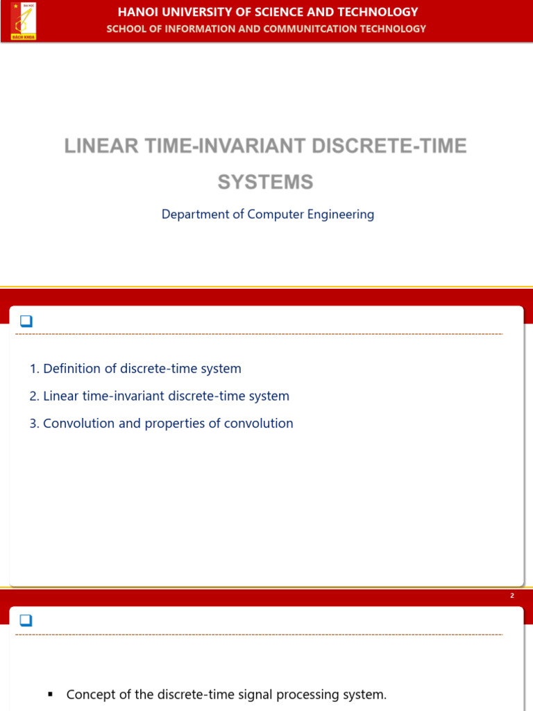 Unit 4 Linear Time Invariant Discrete Time Systems Pdf Computer