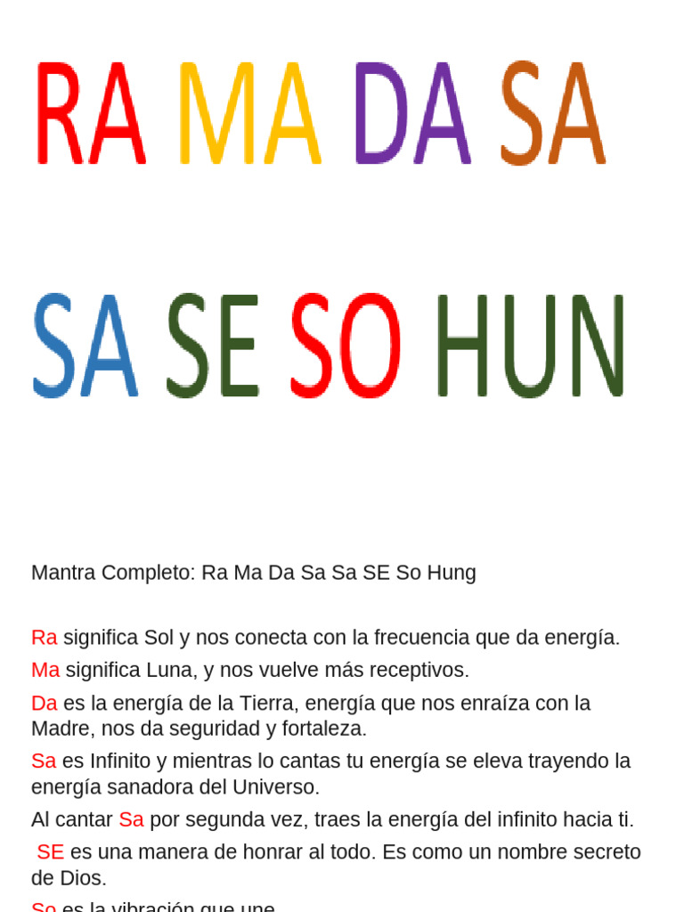 Da Ma Da Sa SA SE So Hun | PDF