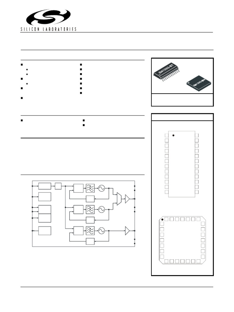Dual-Band RF Synthesizer Si4133G | PDF | General Packet Radio Service ...