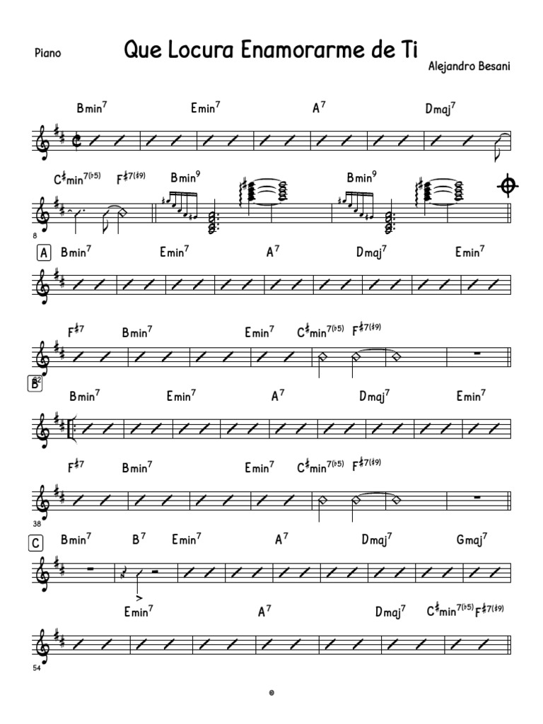 Que Locura Enamorarme de Ti - Piano - 014054 | PDF