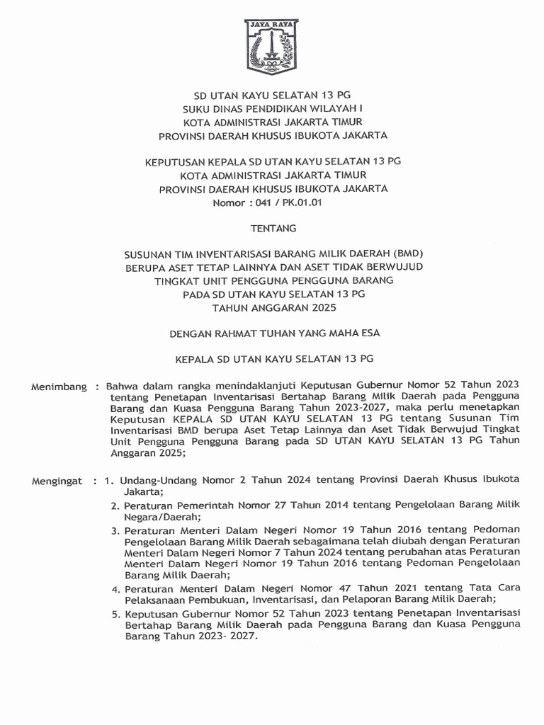 SK SDN Utan Kayu Selatan 13 Pagi | PDF